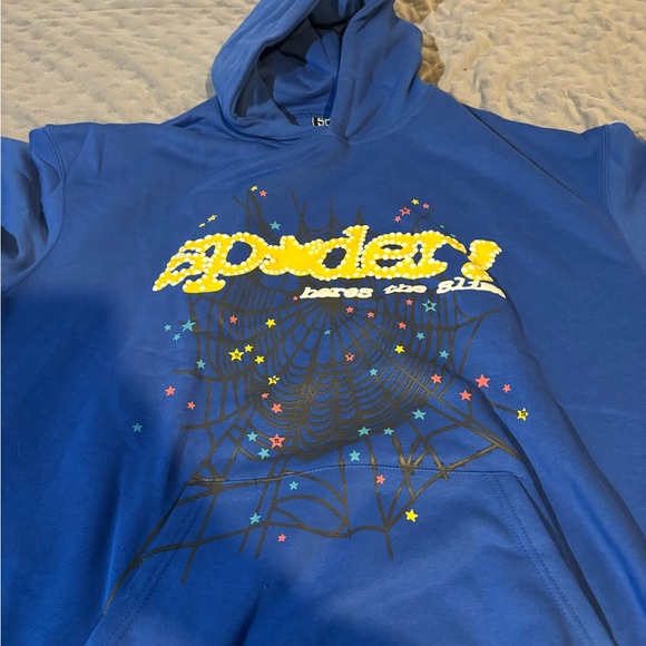 Shirts | Brand New Tc Blue Sp5der Hoodie | Poshmark